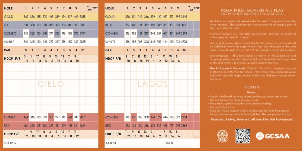 Course Info - Desert Princess Country Club