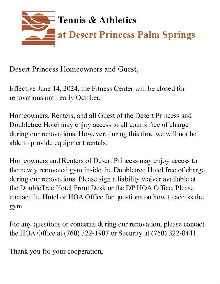 Tennis - Desert Princess Country Club