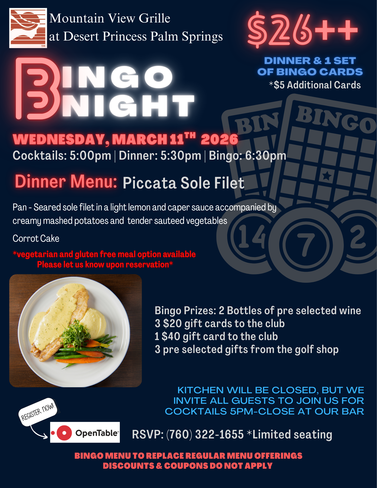 Bingo Night - Desert Princess Country Club