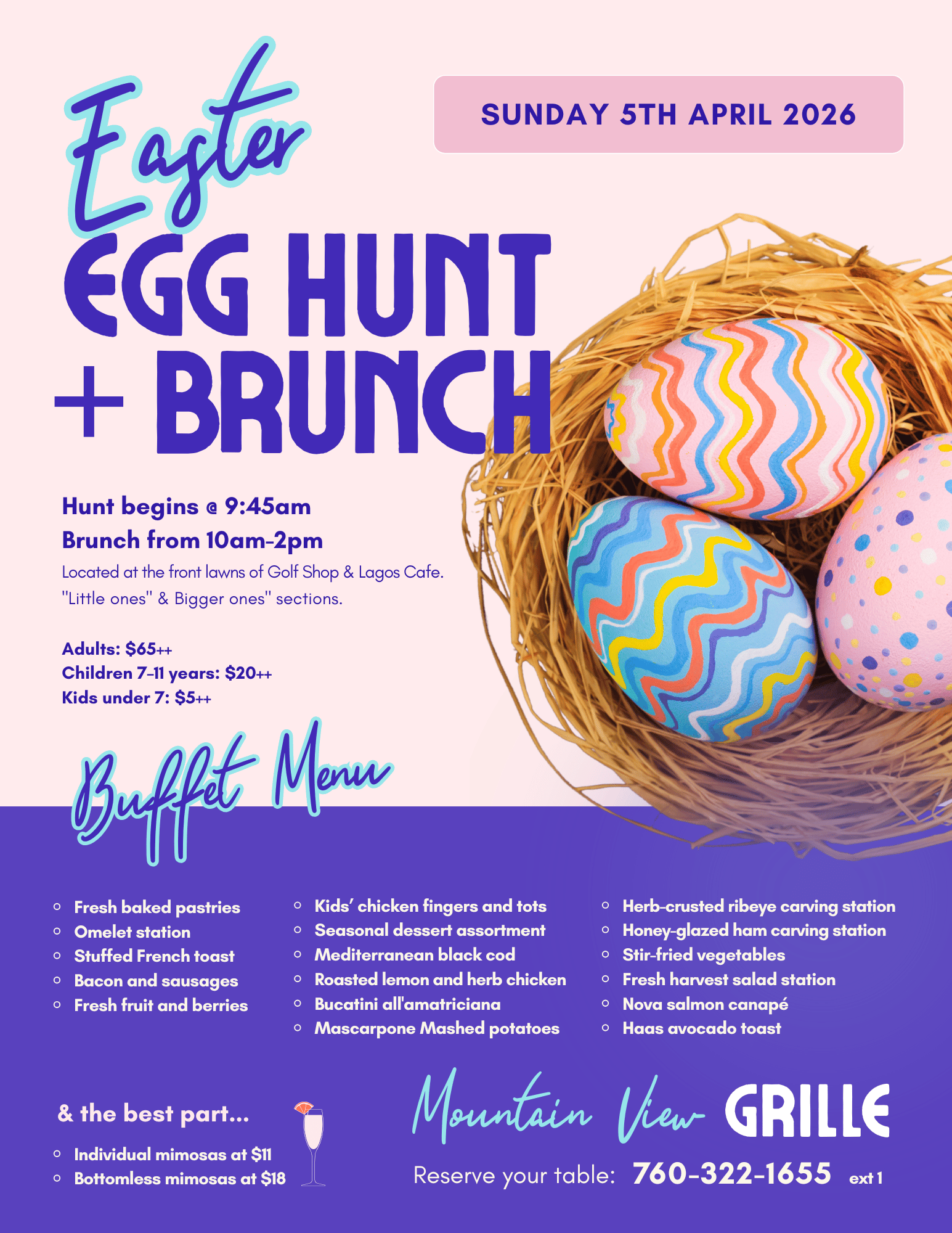 Easter Brunch At The Mountain View Grille - Desert Princess Country Club